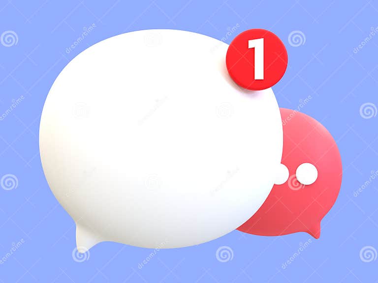 3d Minimal Blank Message Bubble. Notification Box. Reminder Speech ...