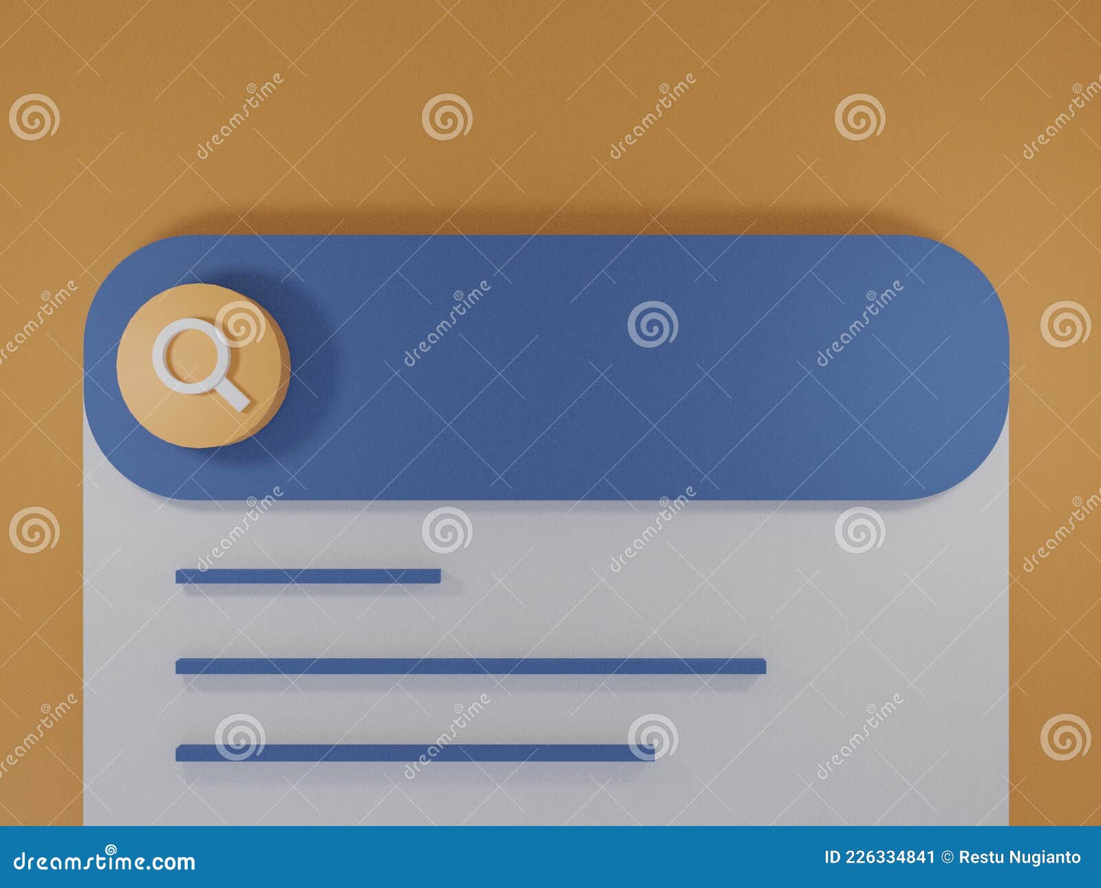3d Minimal Blank Search Bar on Brown Background Stock Image - Image of ...