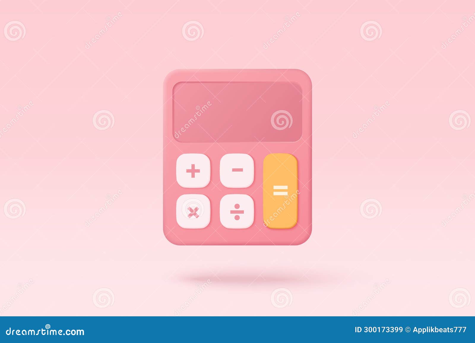 3d Minimal Calculator Vector Render Concept Of Financial Management ...