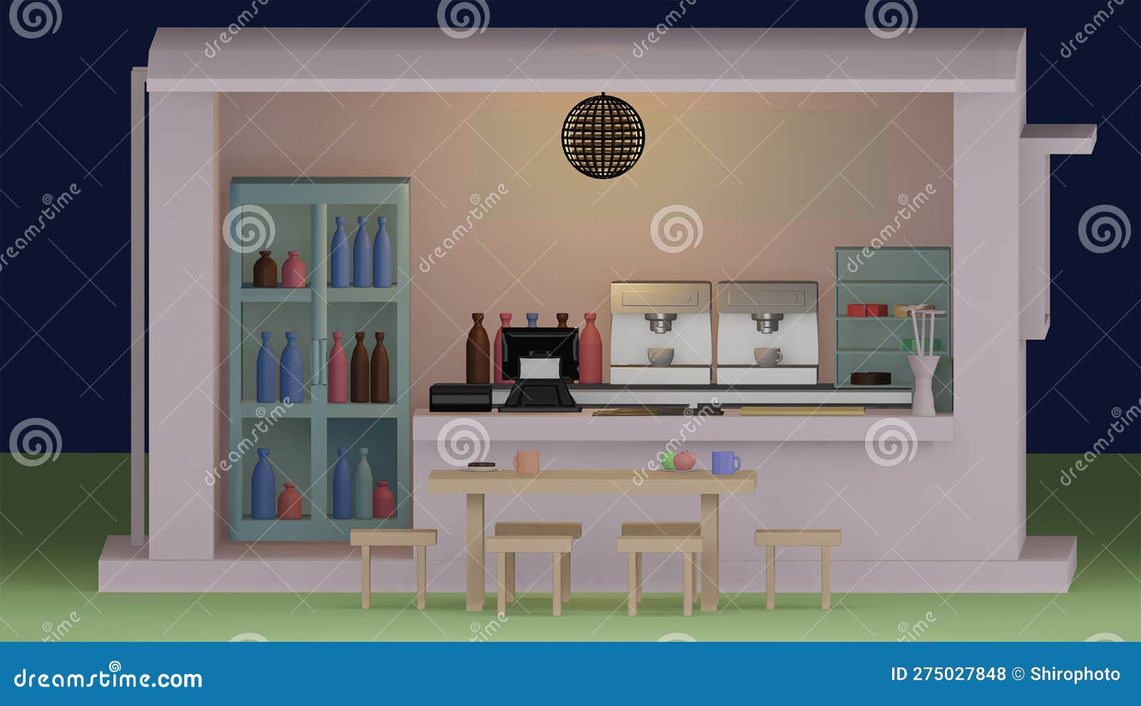 Minimal Coffee Label Template. Vintage Sticker Layout For Ground Coffee ...