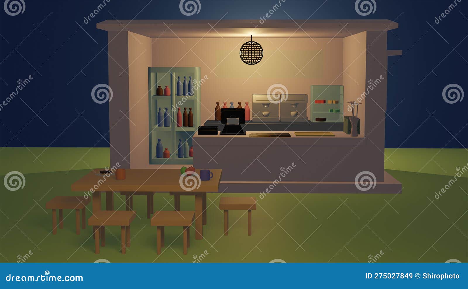 Minimal Coffee Label Template. Vintage Sticker Layout For Ground Coffee ...