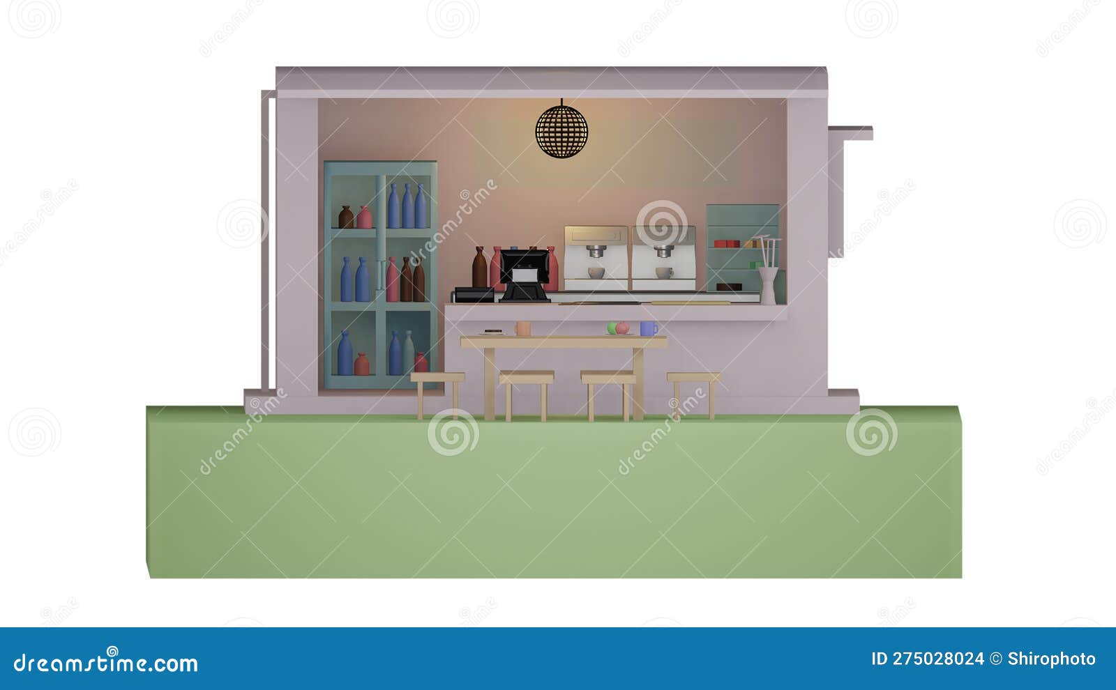 Minimal Coffee Label Template. Vintage Sticker Layout For Ground Coffee ...