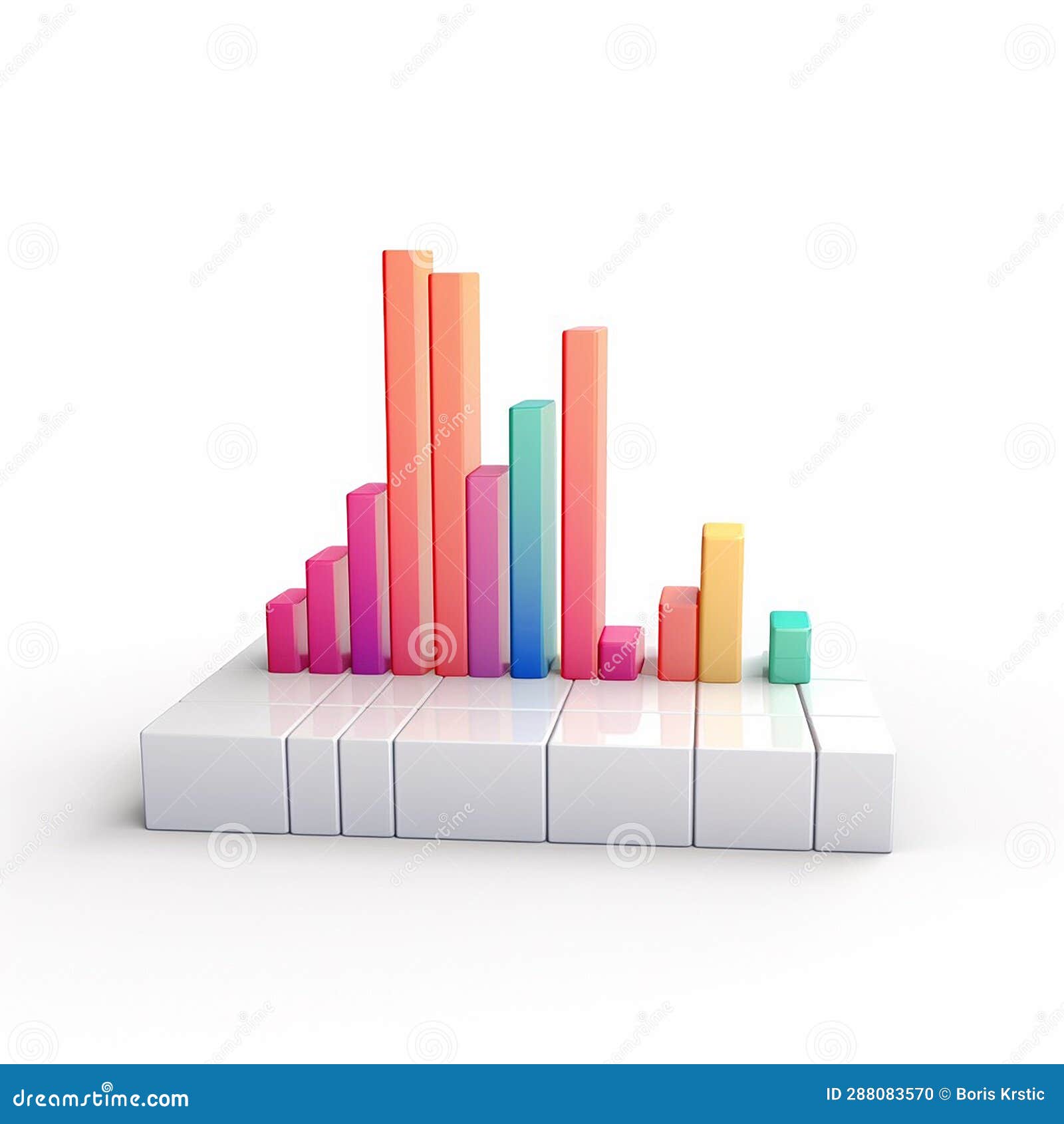3D Minimal Data Analysis Icon Stock Illustration - Illustration of ...