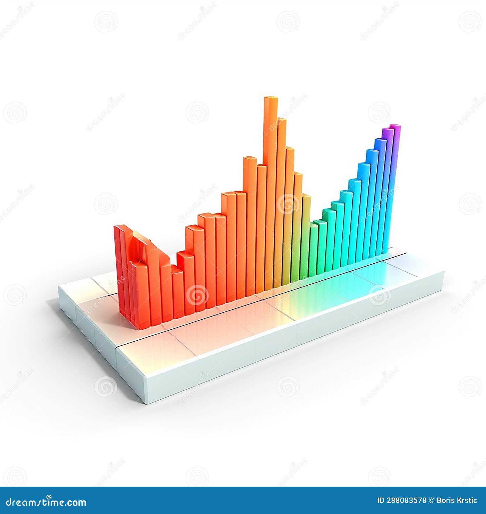 3D Minimal Data Analysis Icon Stock Illustration - Illustration of ...