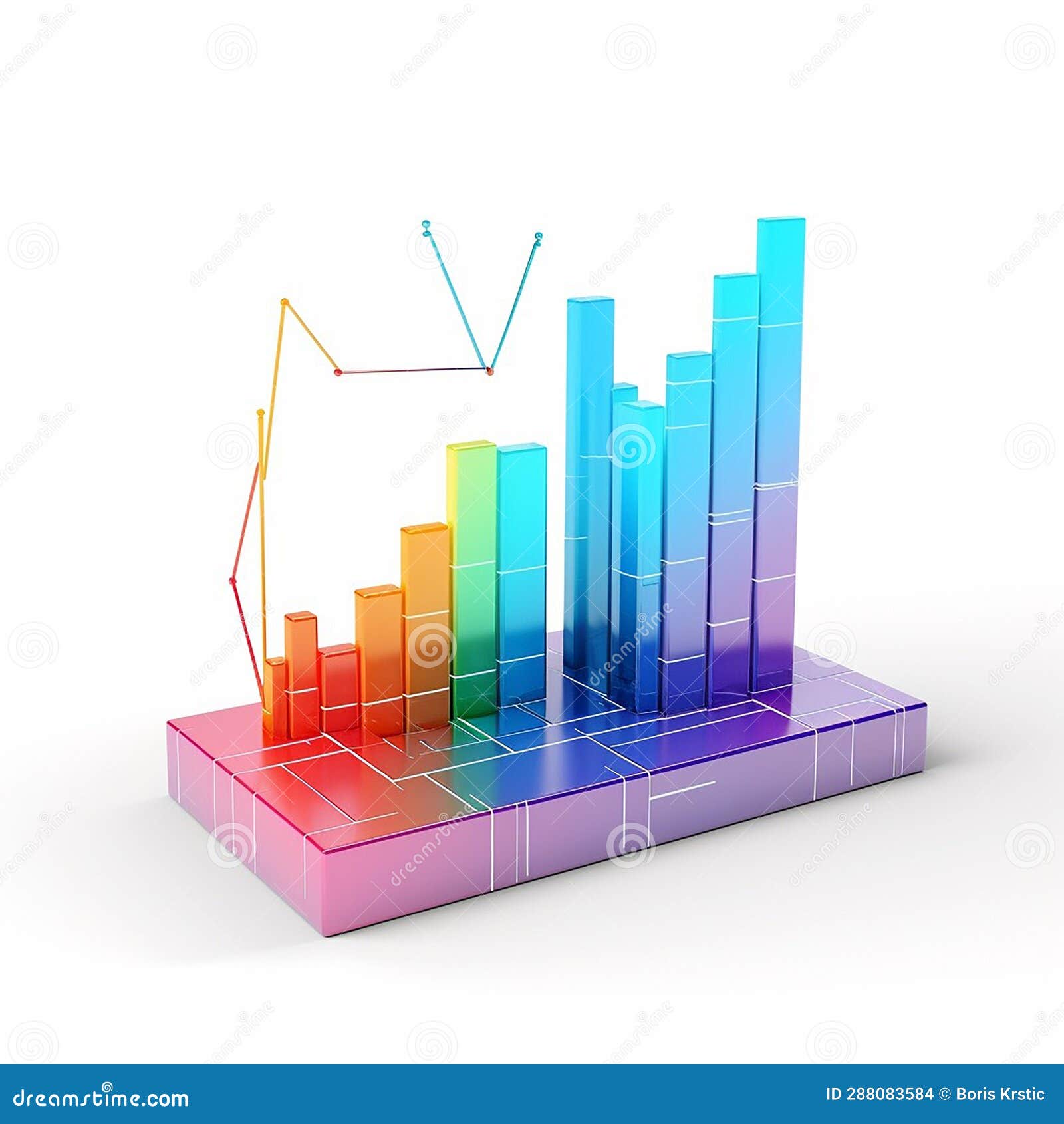 3D Minimal Data Analysis Icon Stock Illustration - Illustration of ...