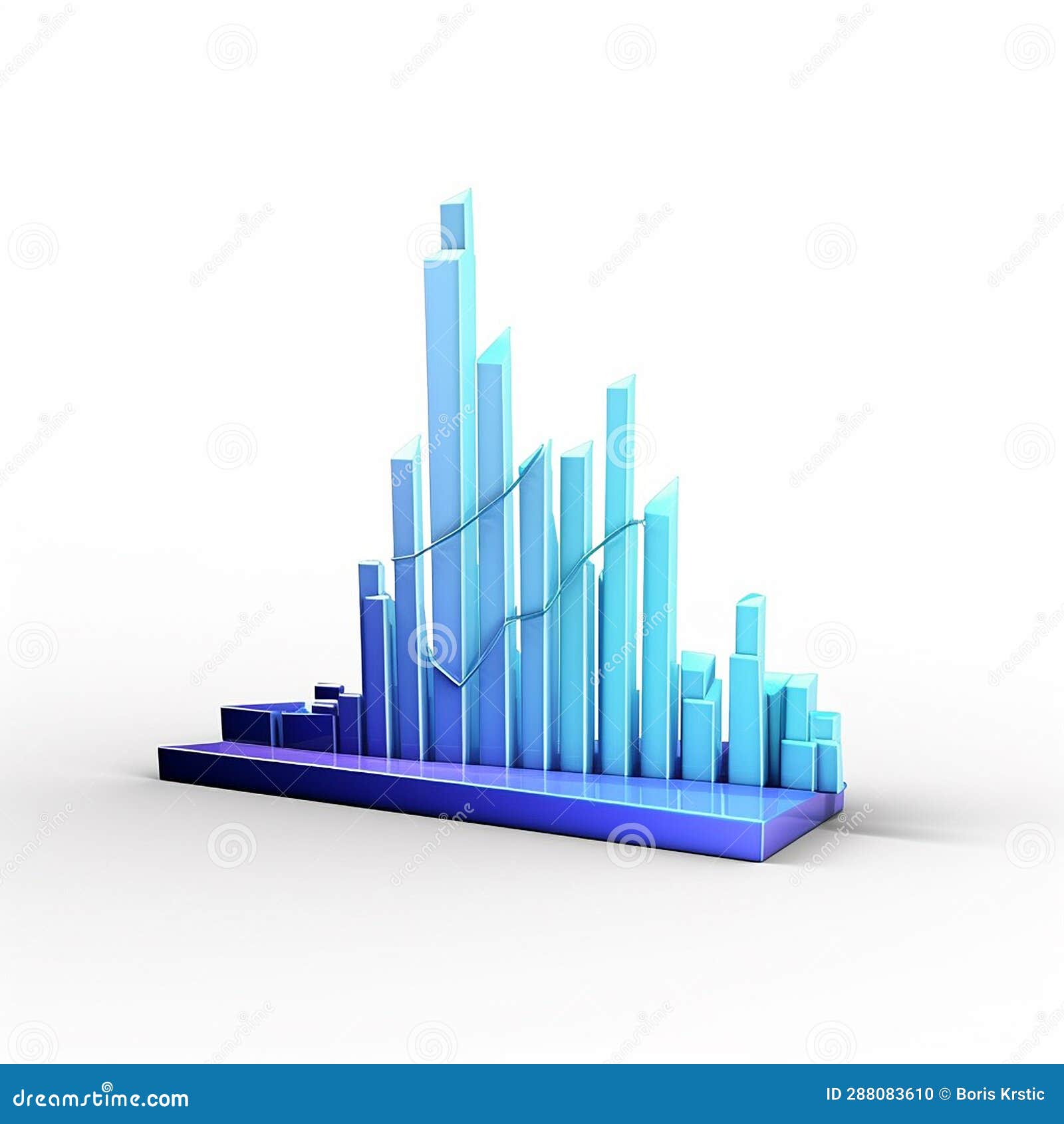 3D Minimal Data Analysis Icon Stock Illustration - Illustration of ...