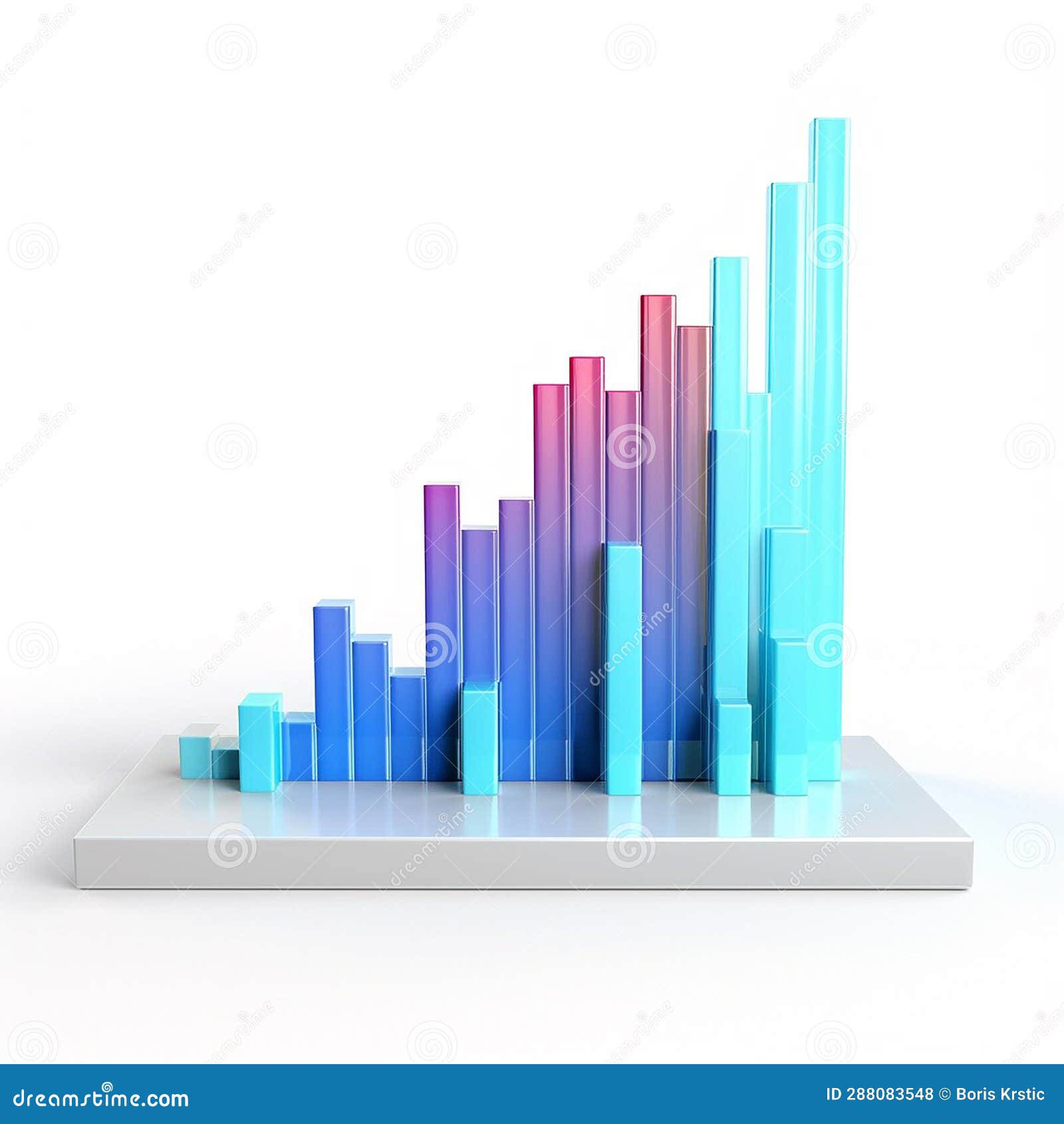 3D Minimal Data Analysis Icon Stock Illustration - Illustration of ...