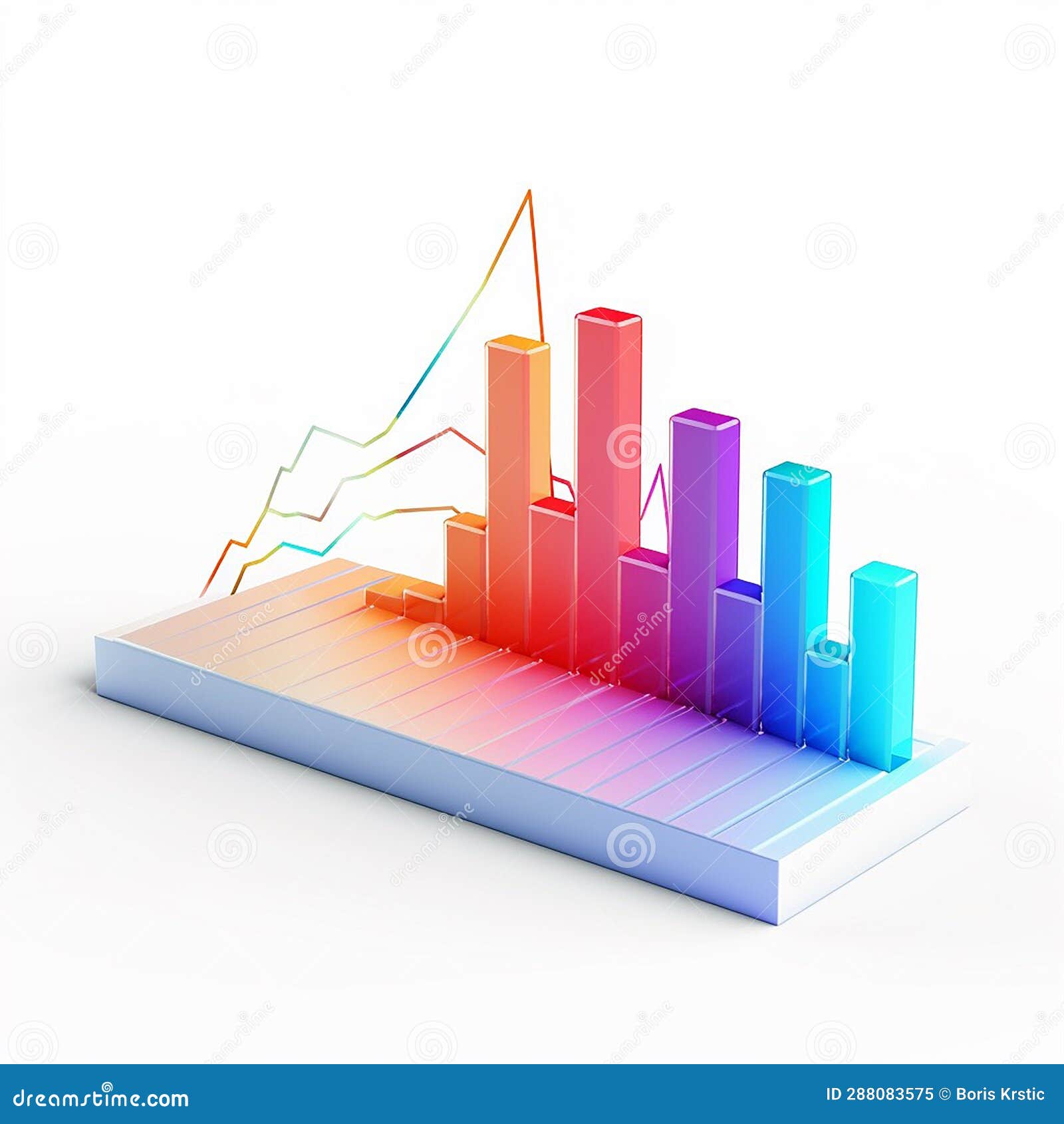 3D Minimal Data Analysis Icon Stock Illustration - Illustration of ...