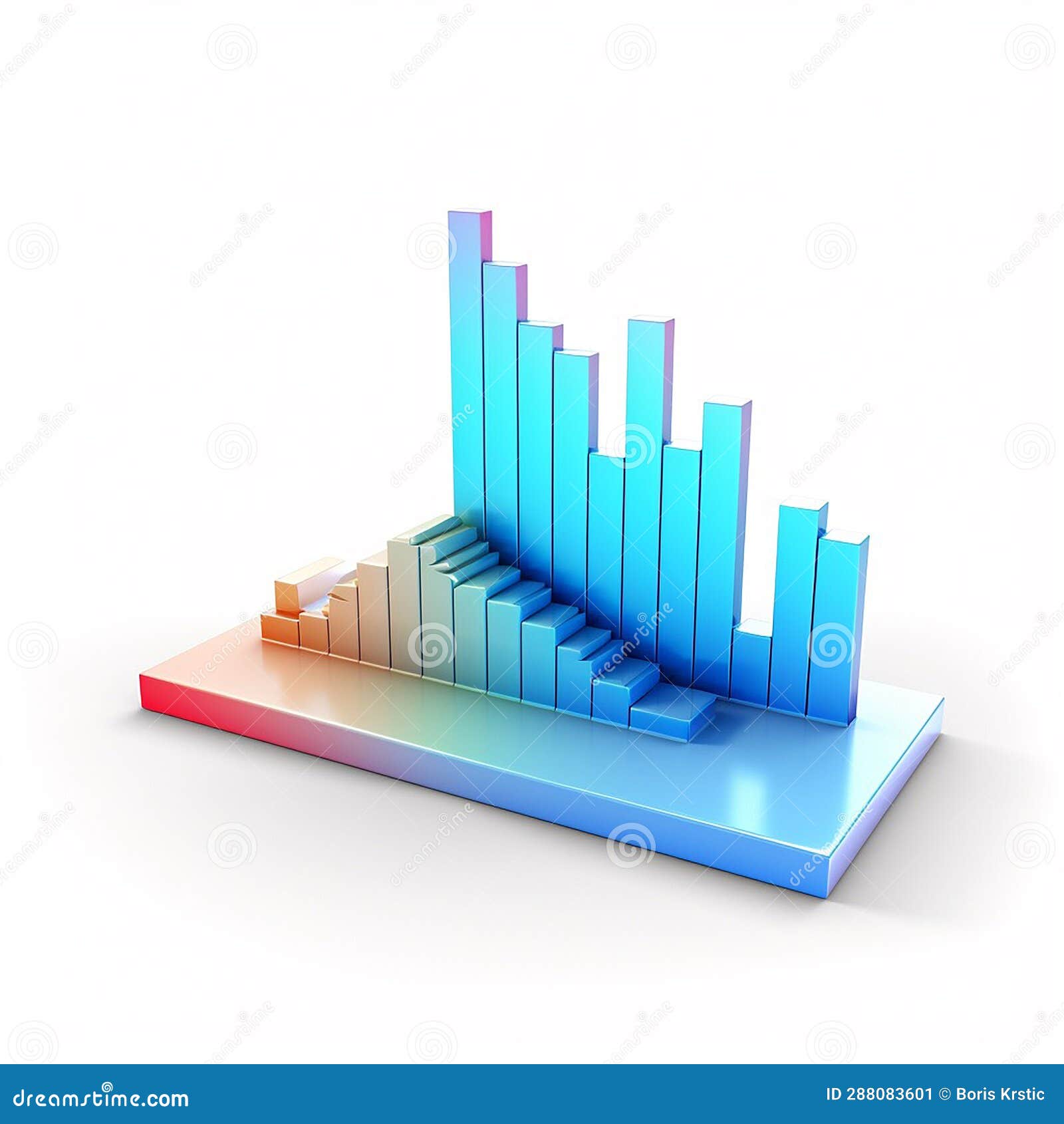 3D Minimal Data Analysis Icon Stock Illustration - Illustration of data ...