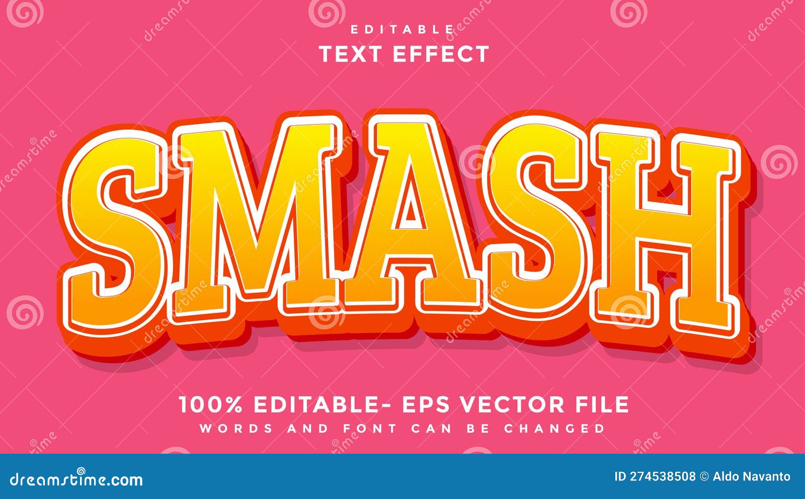 3d Minimal Gradient Smash Editable Text Effect Design Template, Effect ...