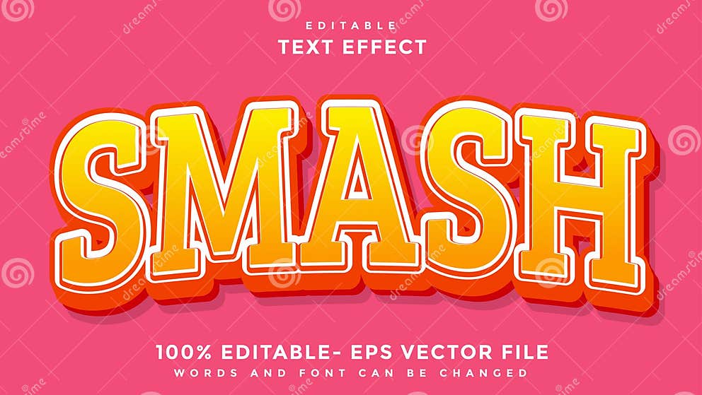 3d Minimal Gradient Smash Editable Text Effect Design Template, Effect ...