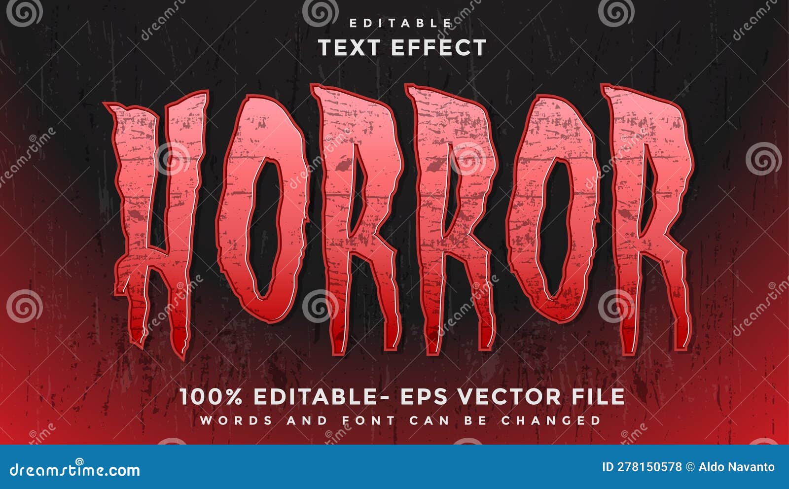 3d Minimal Horror Editable Text Effect Design Template, Effect Saved in ...