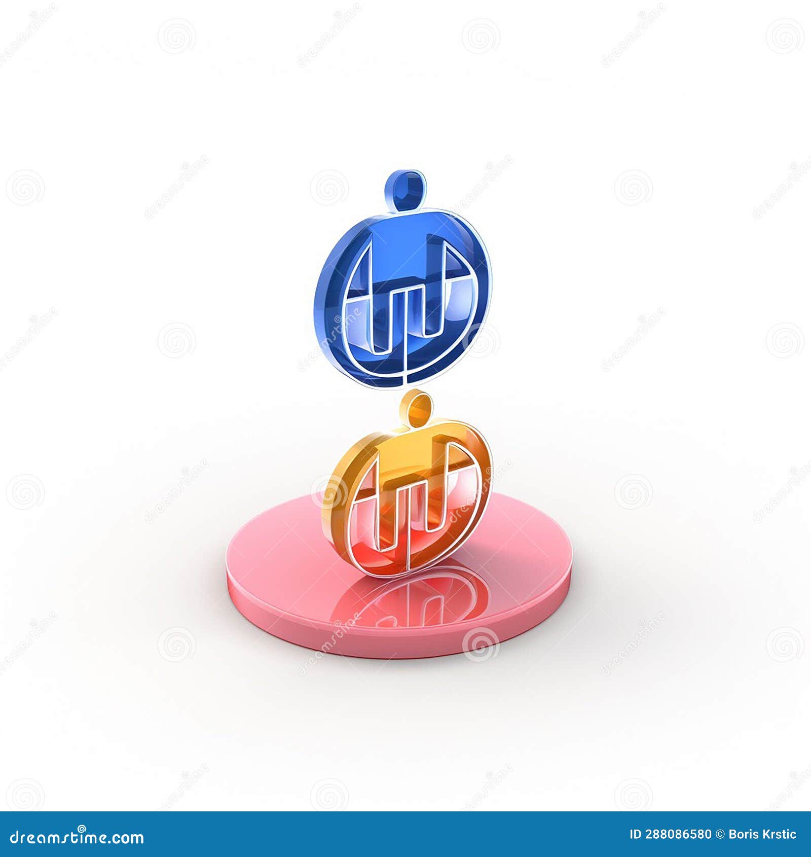 3D Minimal Inclusion and Diversity Icon Stock Illustration ...