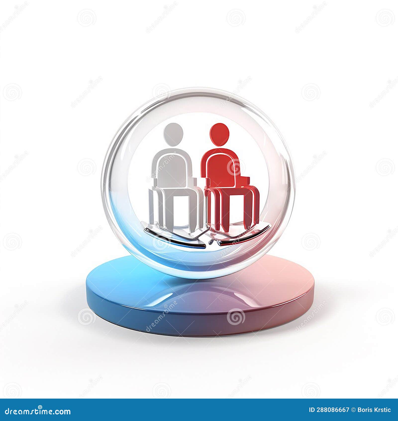 3D Minimal Inclusion and Diversity Icon Stock Illustration ...