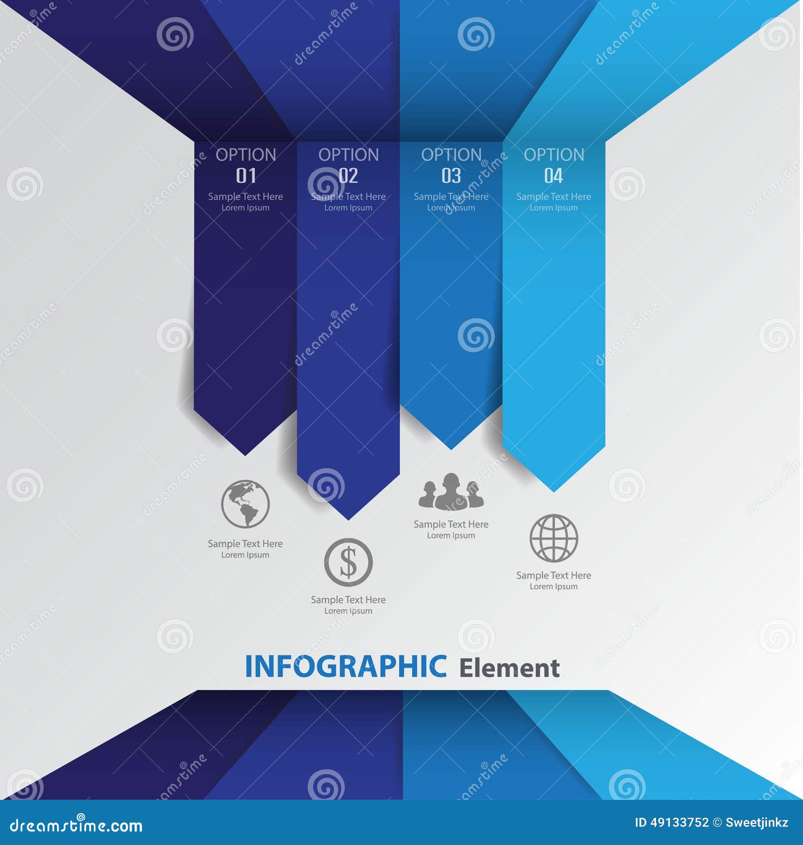 3d Minimal Infographics Arrow. Vector/illustration. Stock Vector ...
