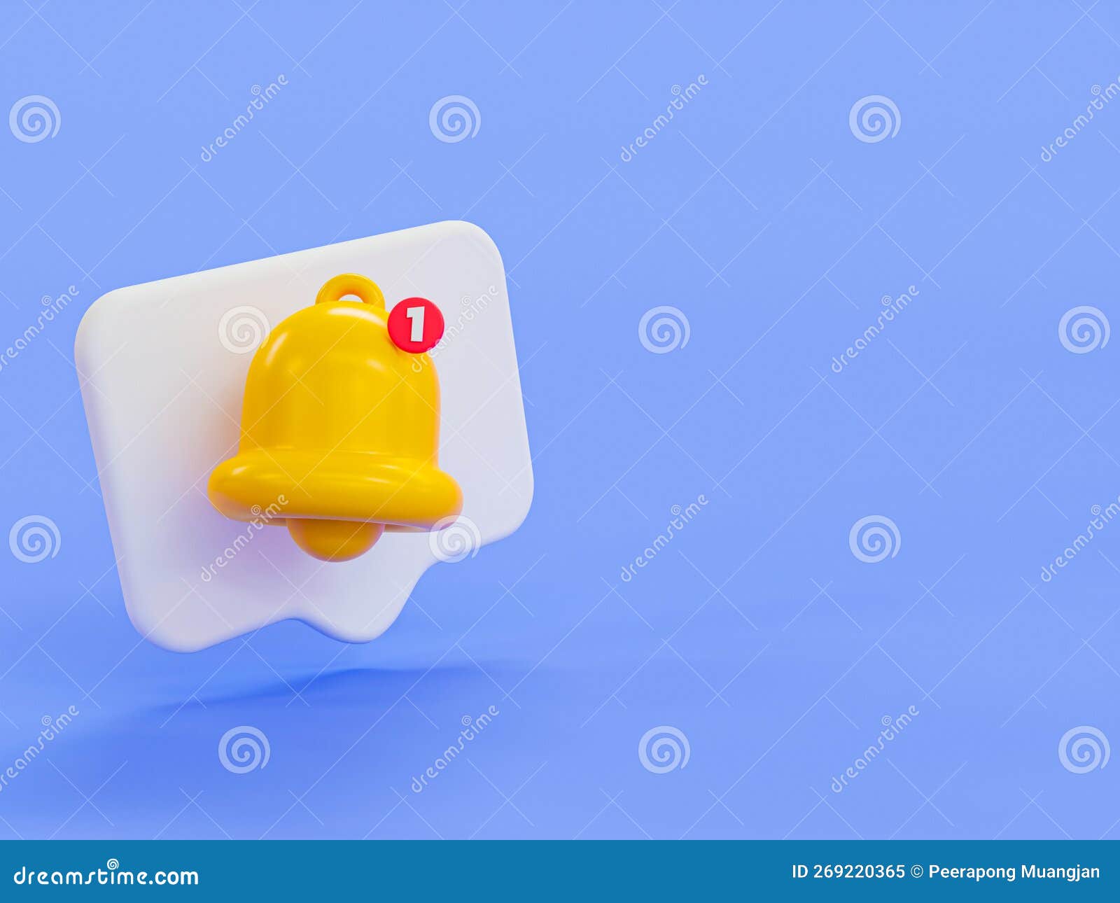 3d Minimal New Notification Alert. New Update Reminder. a Bell Icon ...