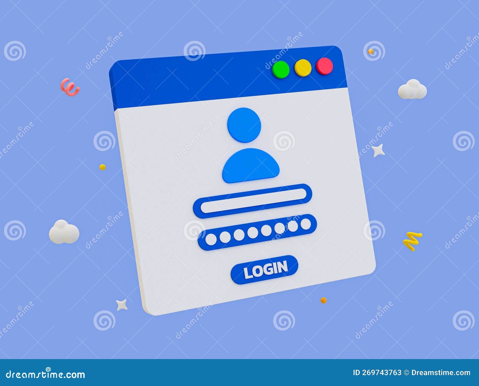 3d Minimal User Authentication Concept User Verification Concept Stock