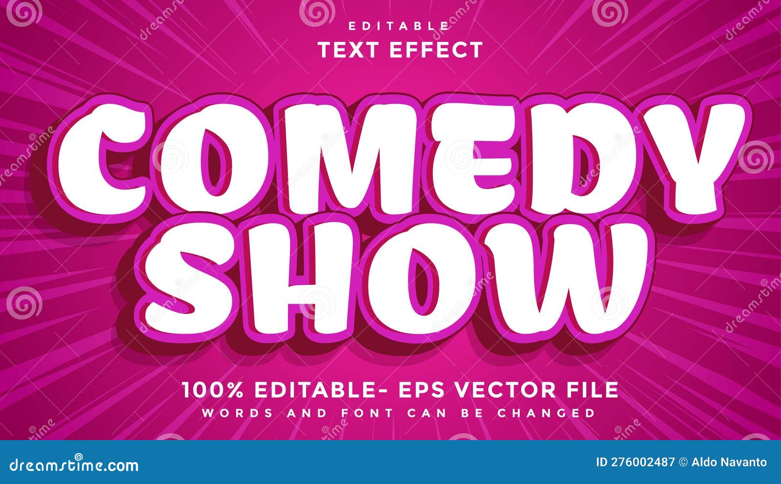 3d Minimal Comedy Show Editable Text Effect Design Template, Effect ...