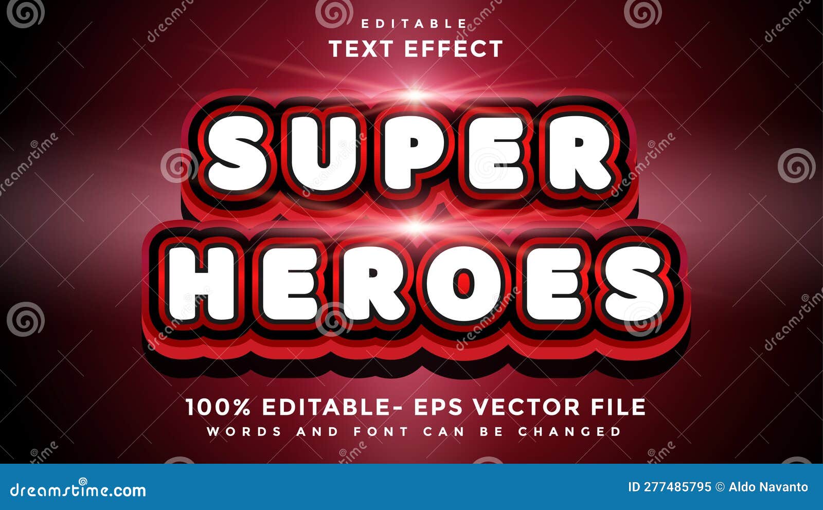 3d Minimal Super Heroes Editable Text Effect Design Template, Effect ...