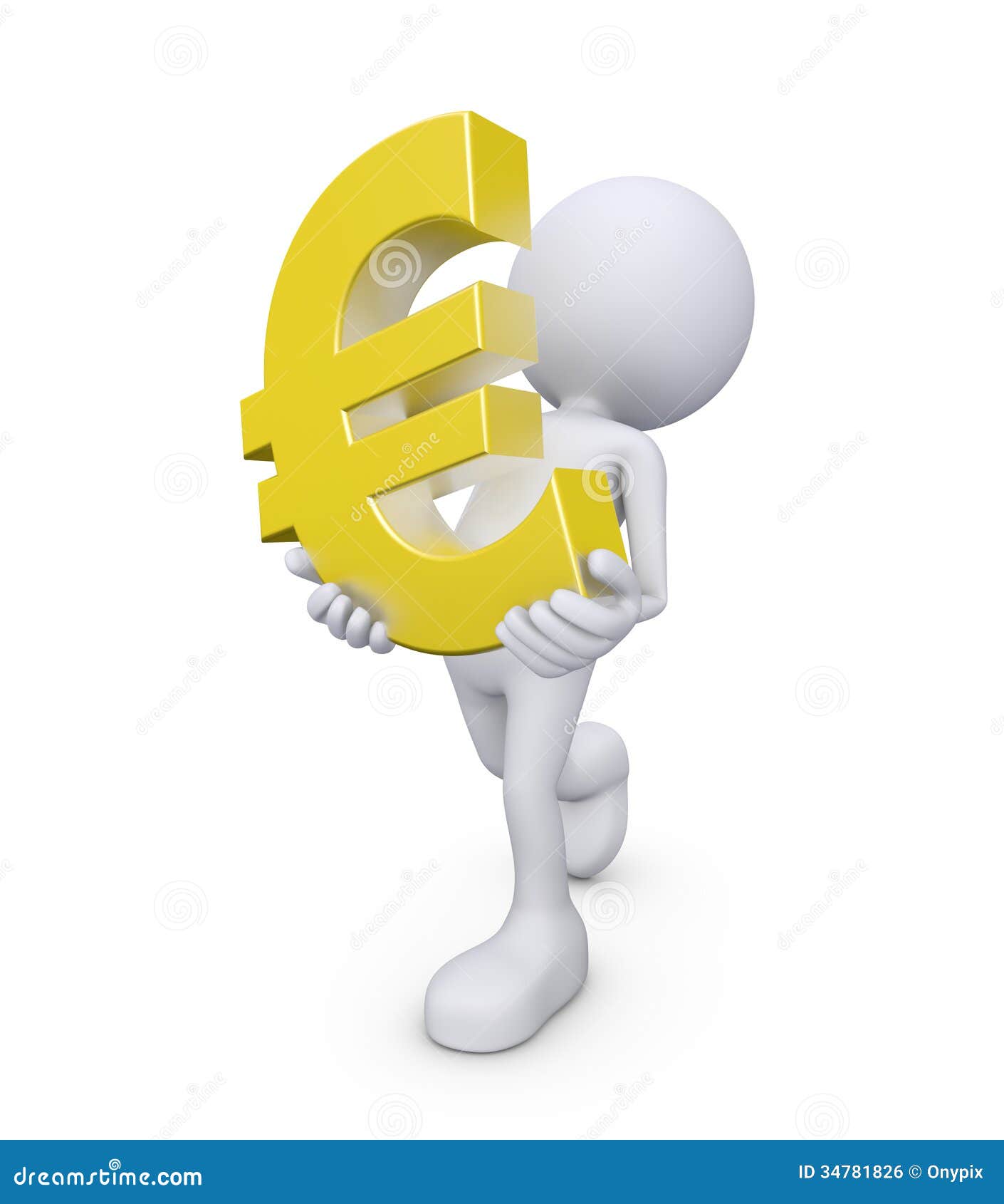3d Minimalistic Human - Euro Stock Illustration - Illustration of ...