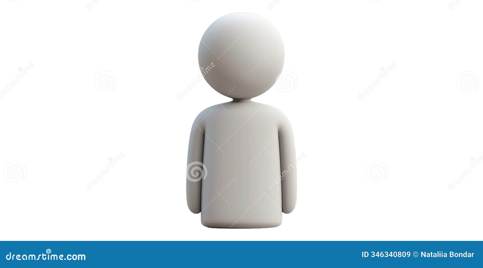 3D Minimalistic Person Illustration Isolated on Transparent Background ...