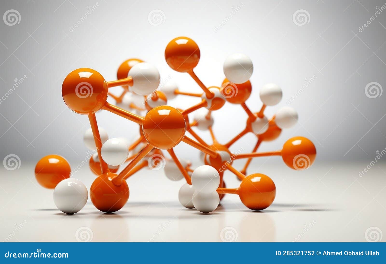 Ammonia, NH3, Molecule Model And Chemical Formula Cartoon Vector ...
