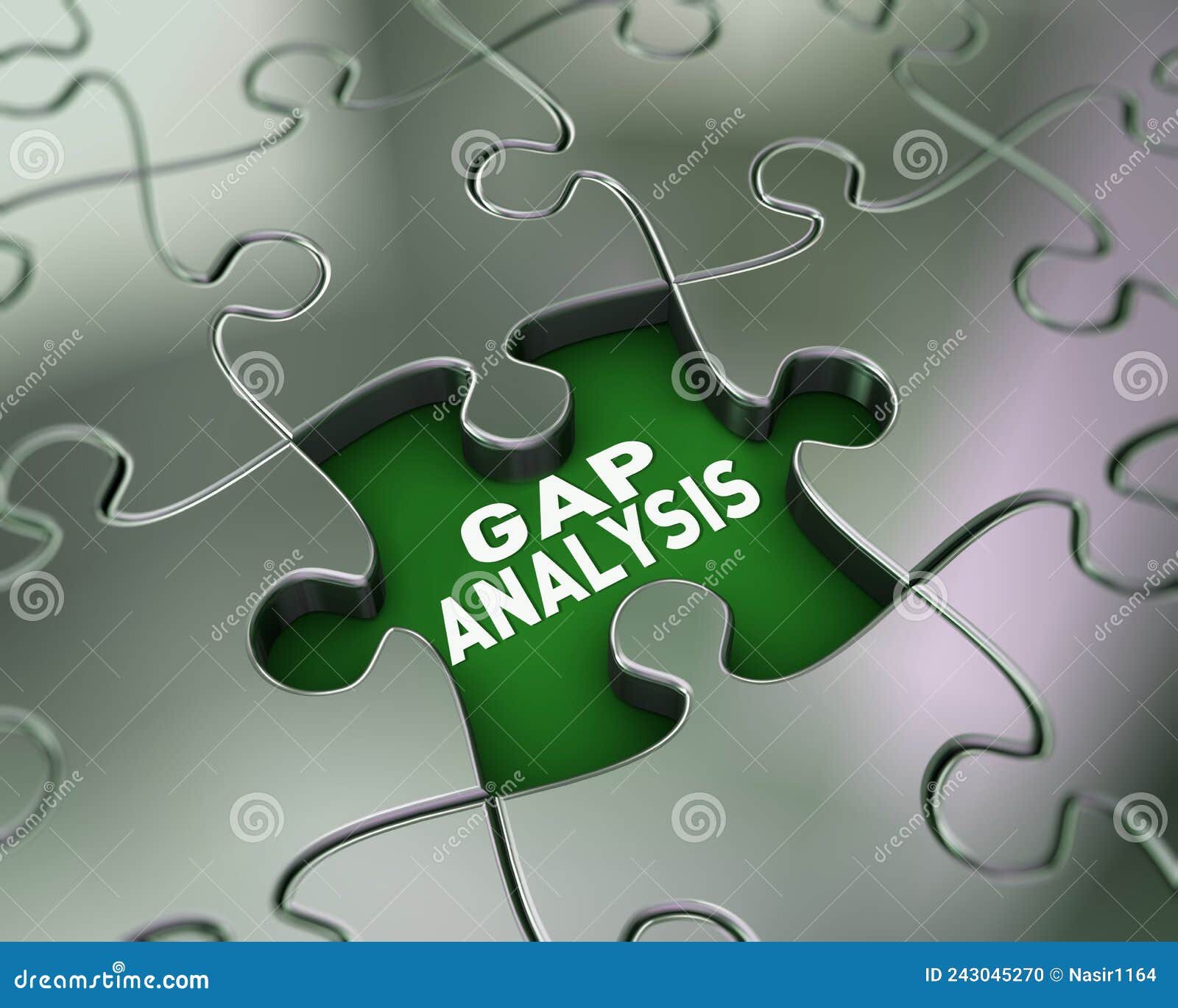 3d Missing Puzzle Piece Gap Analysis Stock Illustration - Illustration ...