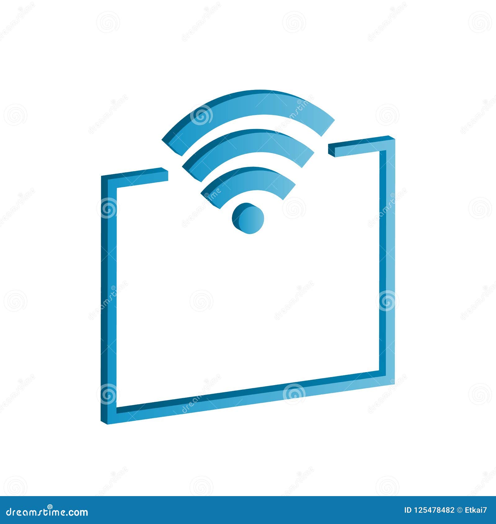 3d Mobile Access Point Icon with Gradient. Vector Design Illustr Stock ...