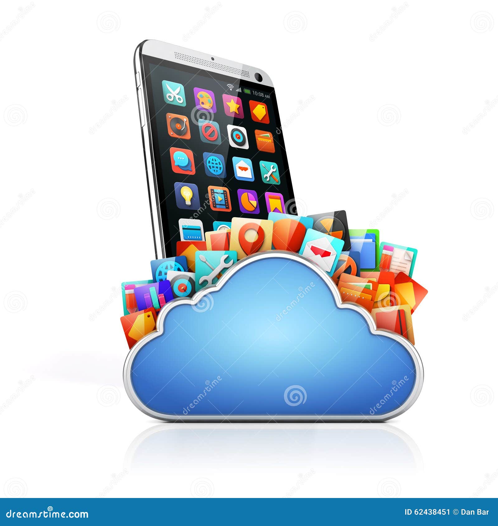 Cloud Apps On Internet TV / Computer Cartoon Vector | CartoonDealer.com ...