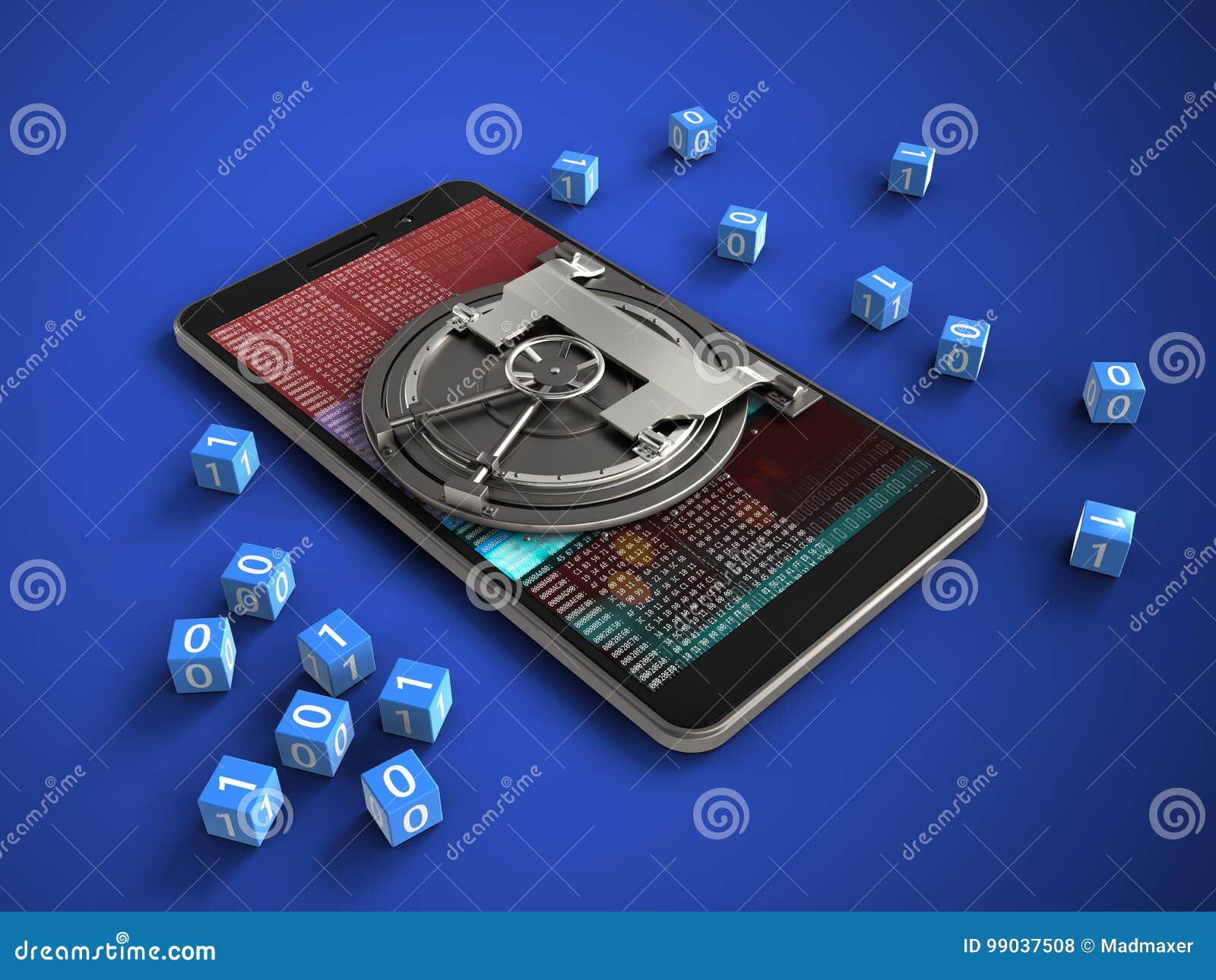 3d mobile phone stock illustration. Illustration of closed - 99037508