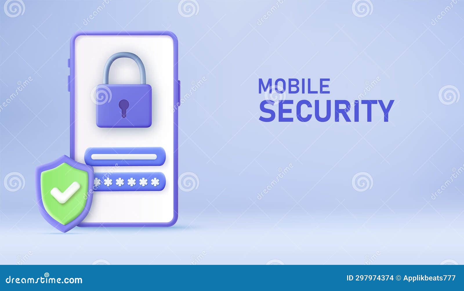 3d Mobile Phone Protection System Stock Illustration - Illustration of ...