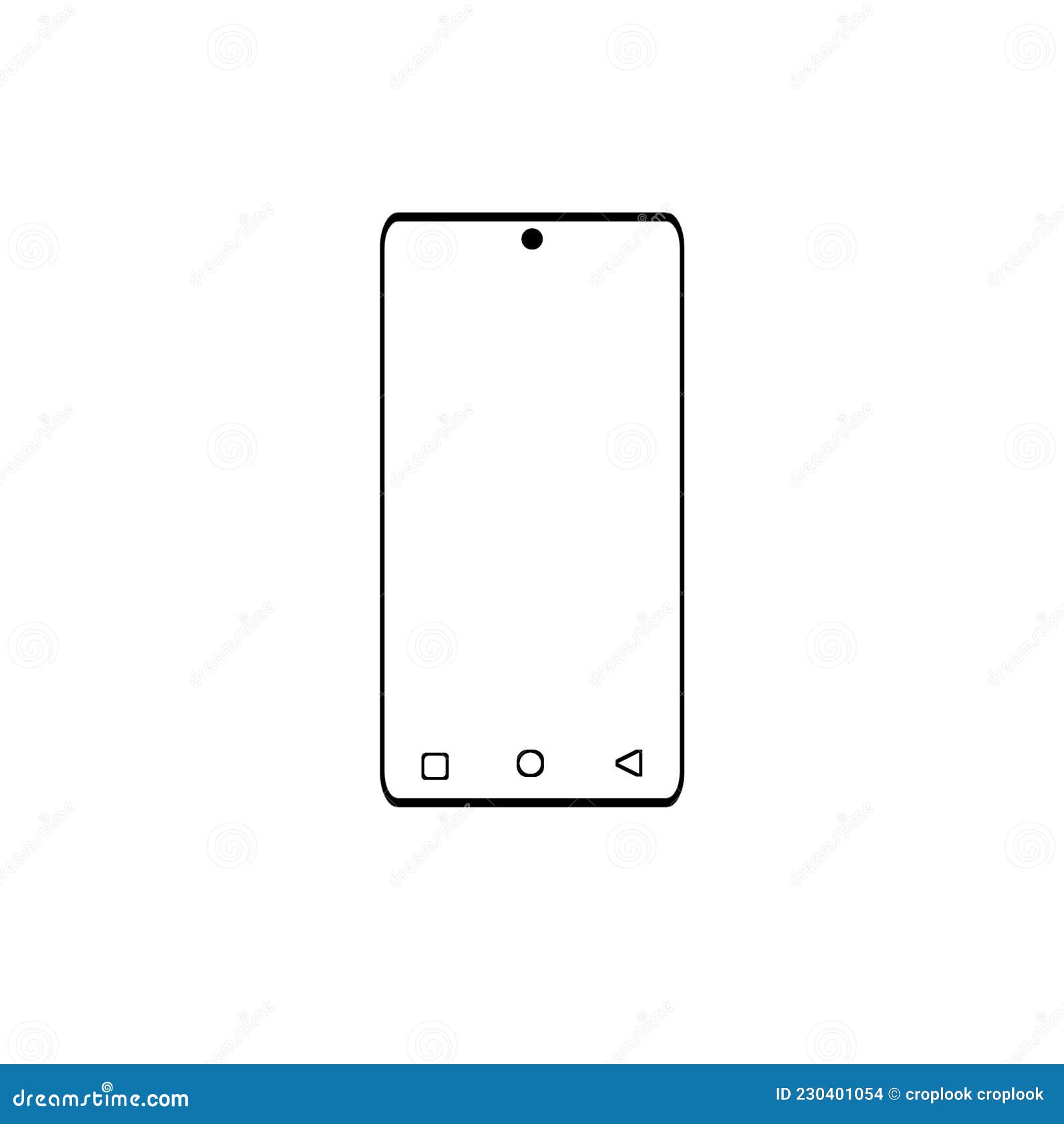 2D Mobile Phone Screen Illustration Stock Illustration - Illustration ...