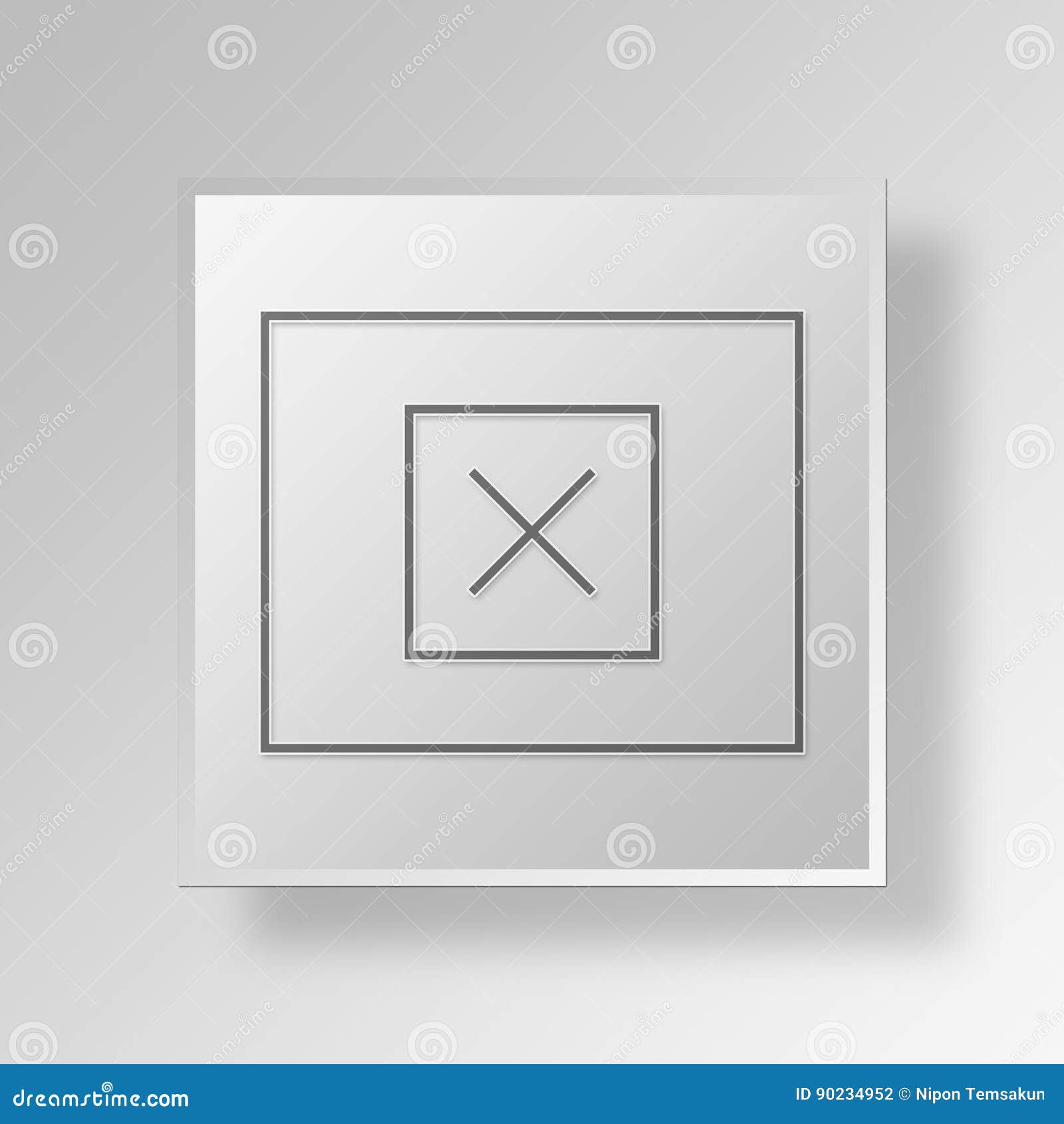 3D Mockup Wireframe Button Icon Concept Stock Illustration ...