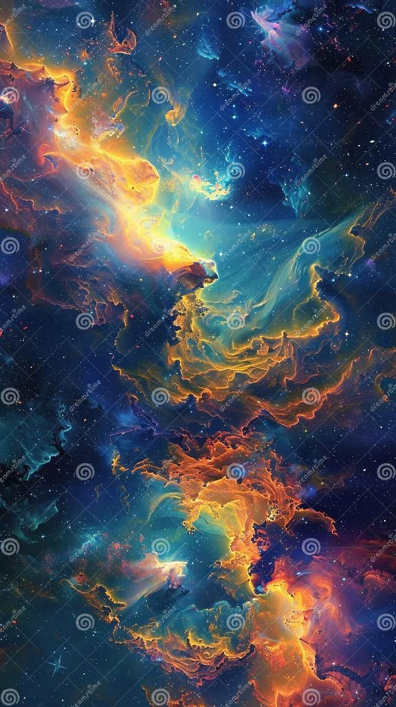 3D Model Abstract Art of Celestial Abstract Artwork Capturing the ...