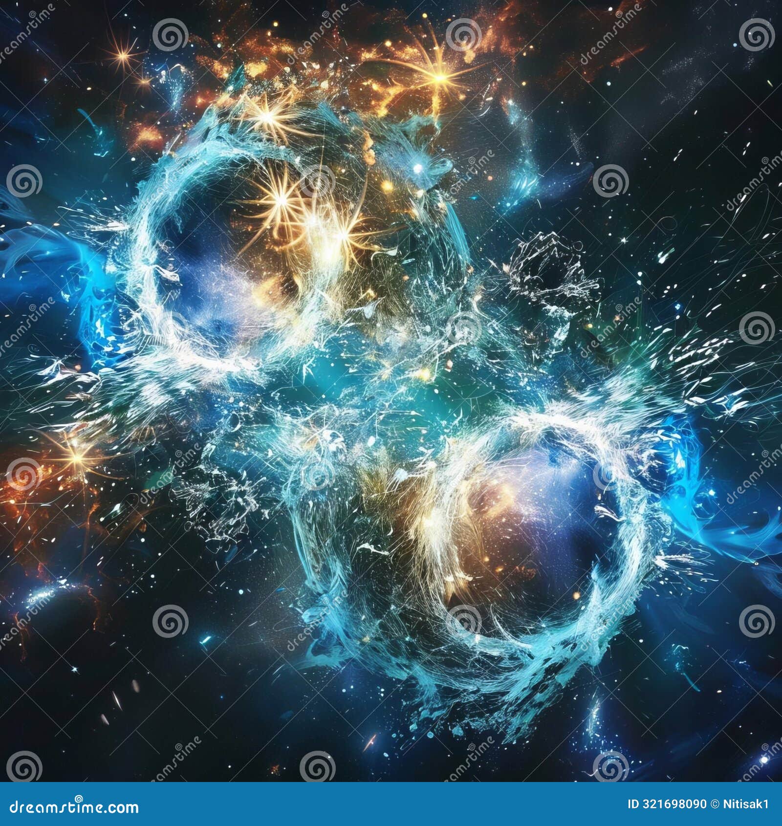 3D Model Abstract Art of Celestial Cataclysmic Abstract Artwork of ...