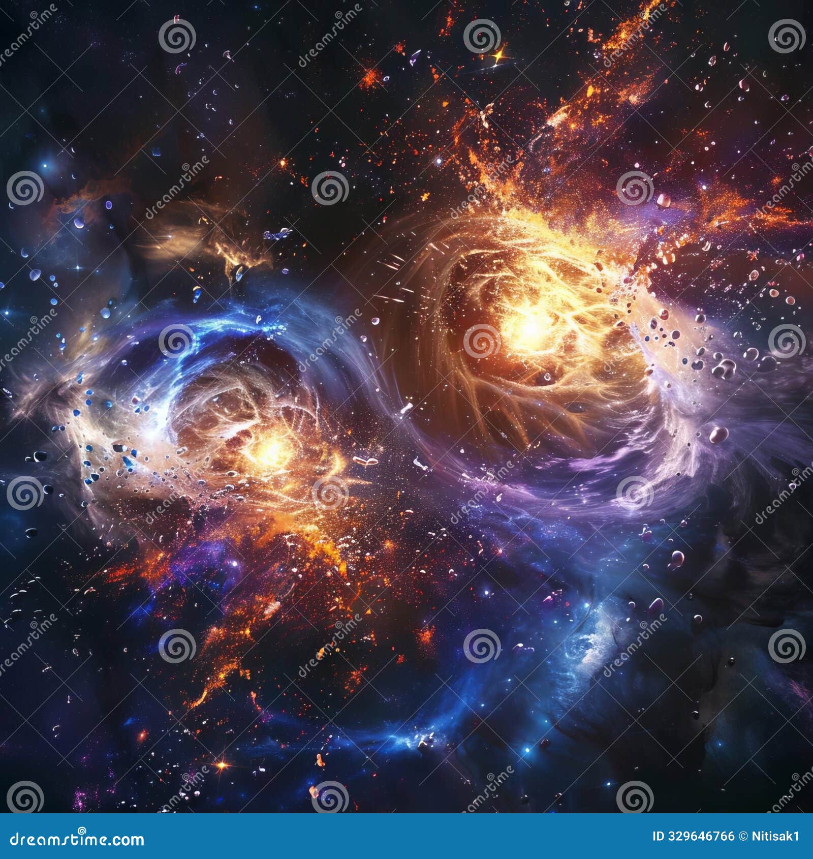 3D Model Abstract Art of Celestial Cataclysmic Abstract Artwork of ...