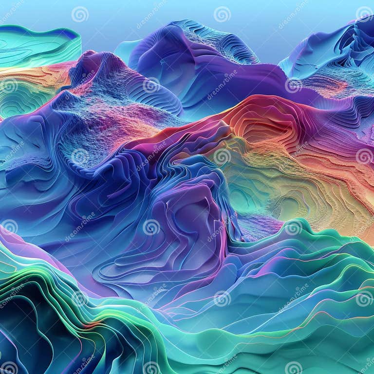 3D Model Abstract Art of Cuttingedge Abstract Weather Forecasting ...