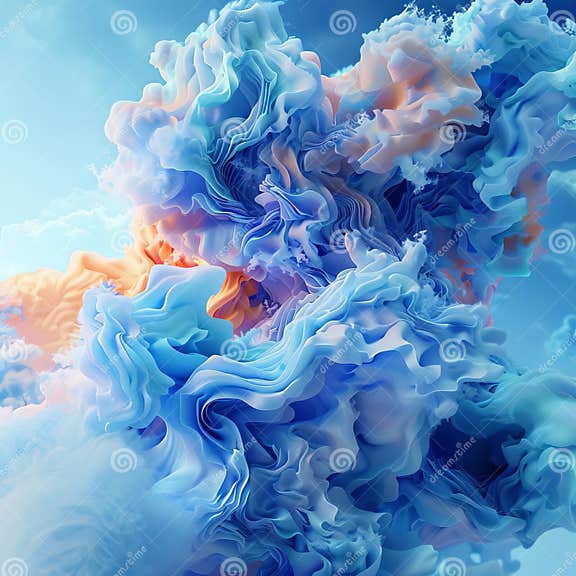 3D Model Abstract Art of Cuttingedge Abstract Weather Forecasting ...