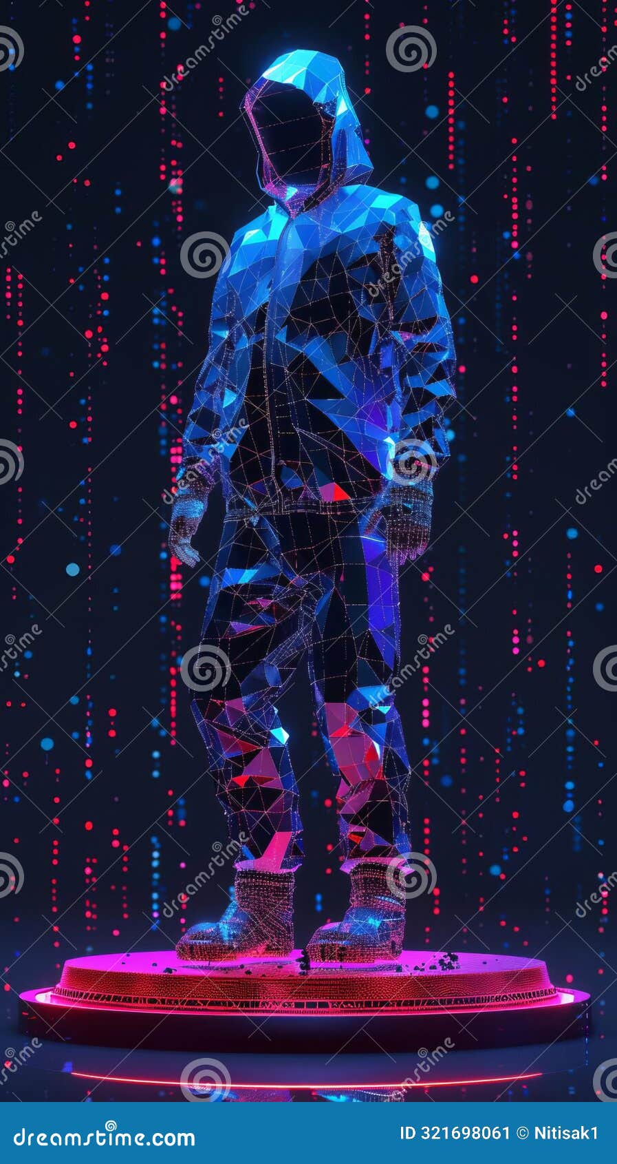 3D Model Abstract Art of Cybersecurity Abstract Command Center with ...