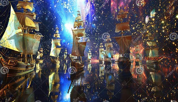 3D Model Abstract Art of Deep Space Exploratory Abstract Celestial ...