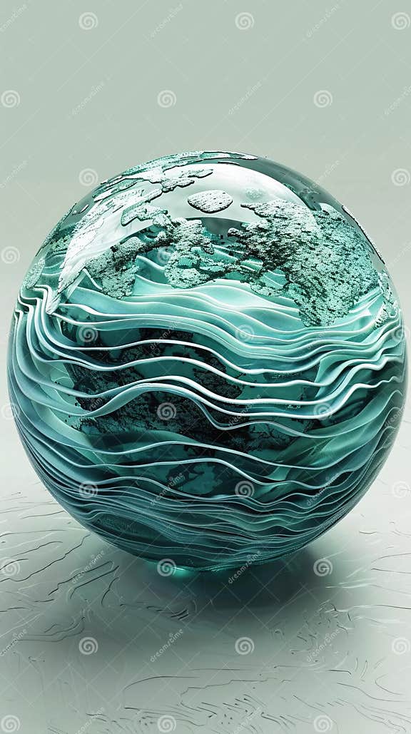 3D Model Abstract Art of Dynamic Abstract Weather Visualization Sphere ...