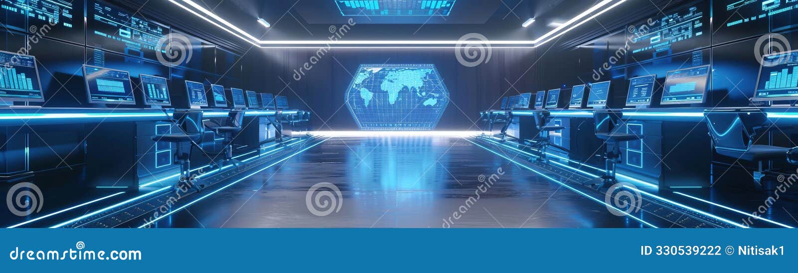 Cybersecurity Command Center With Futuristic Screens Stock Photo ... Cybersecurity Command Center With Futuristic Screens Stock Photo ...