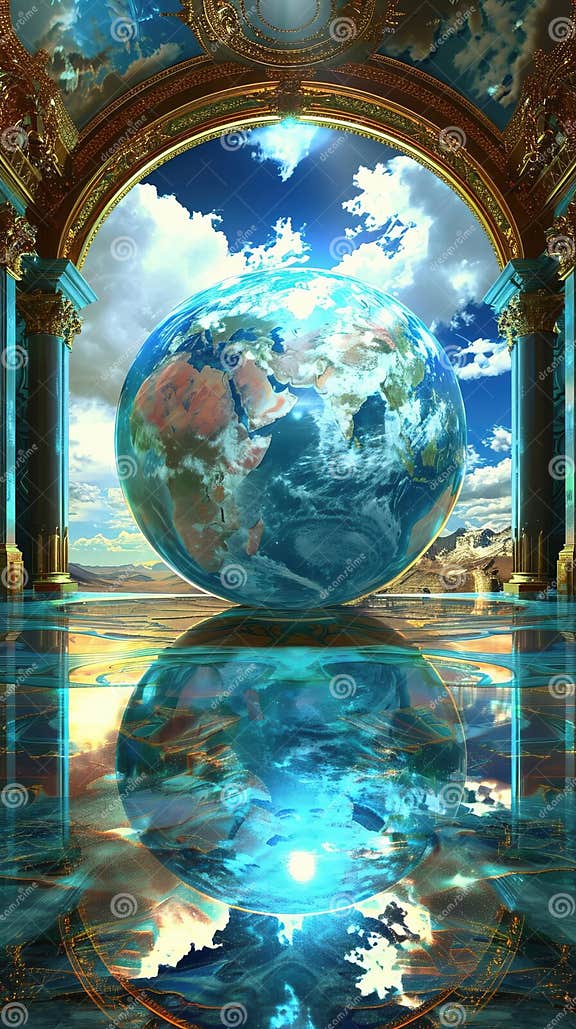 3D Model Abstract Art of Abstract Global Weather Visualization Sphere ...