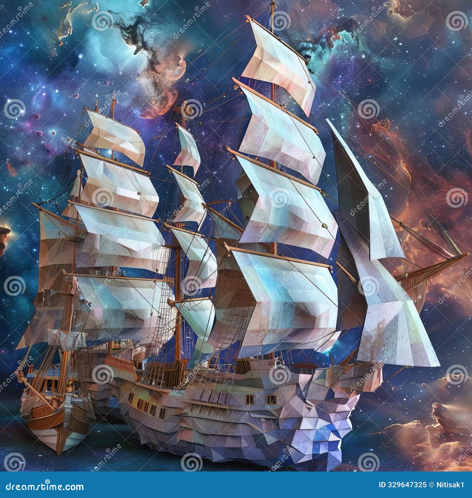 3D Model Abstract Art of Heroic Tall Ships Abstract Sculpture Charting ...