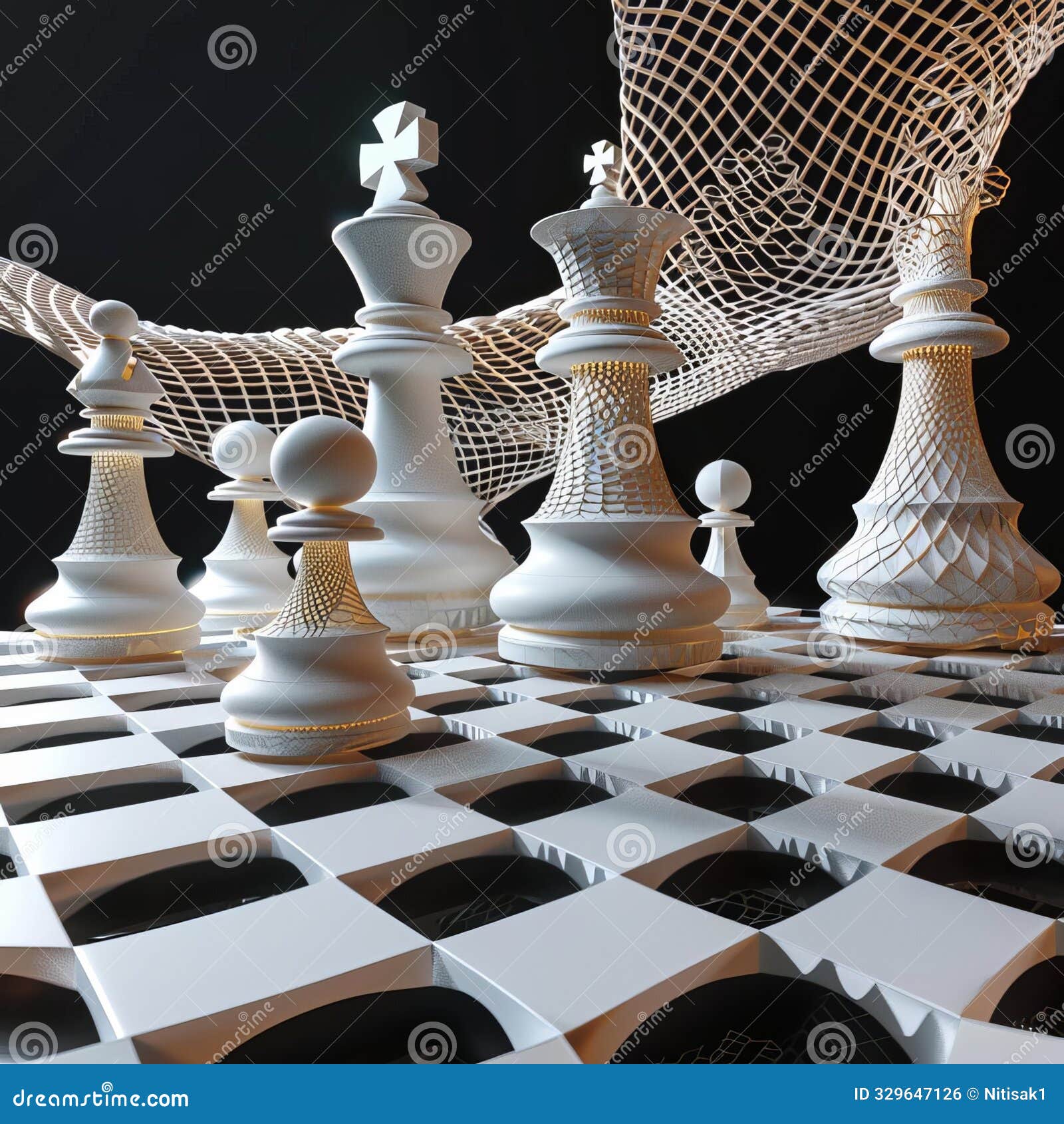 3D Model Abstract Art of Infinitely Strategizing Omniscient Abstract AI ...