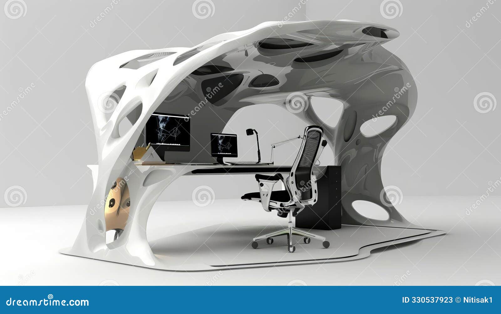 3D Model Abstract Art of Innovative Abstract Workstation Ecosystem ...