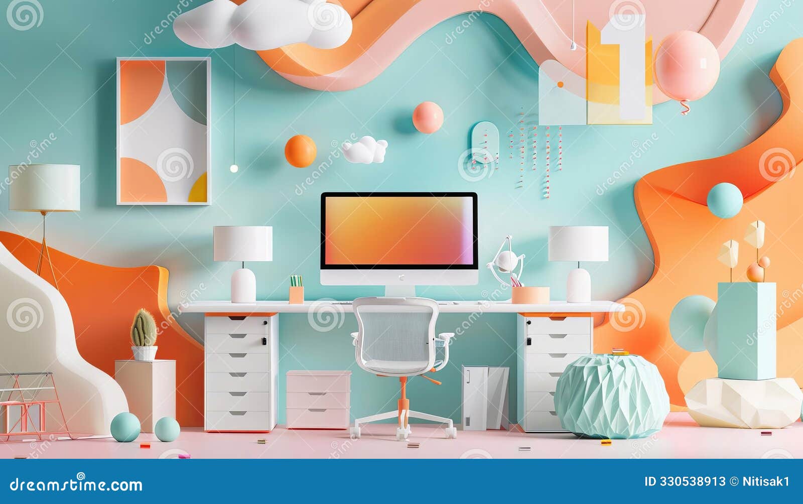 3D Model Abstract Art of Innovative Abstract Workstation Ecosystem ...