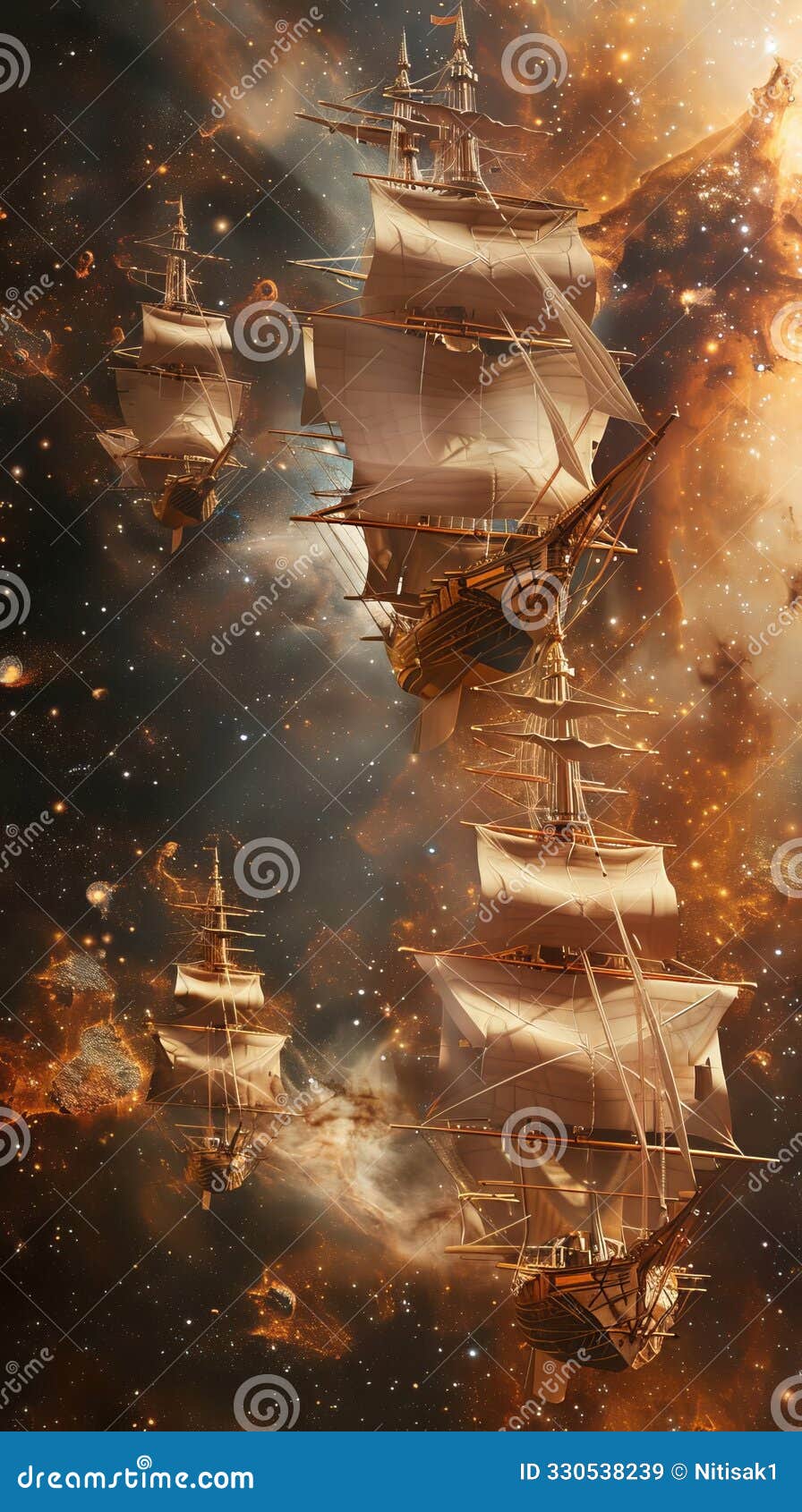 3D Model Abstract Art of Interstellar Exploratory Abstract Tall Ship ...