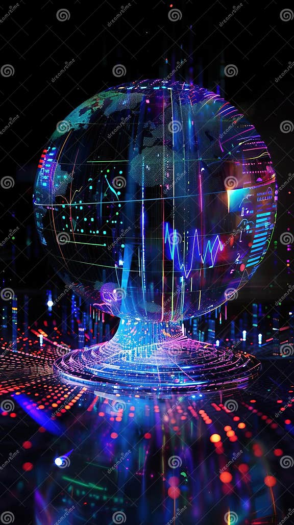 3D Model Abstract Art of Abstract Weather Data Visualization Sphere ...