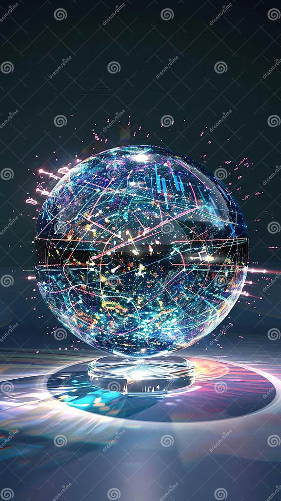 3D Model Abstract Art of Abstract Weather Data Visualization Sphere ...